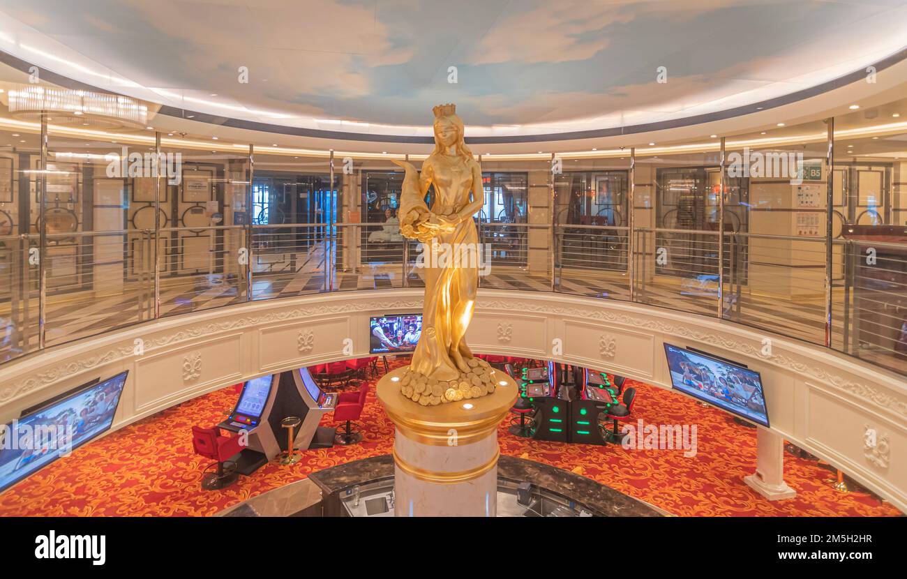 View of the interiors of the cruise ship the Costa Firenze, cruise ship ...