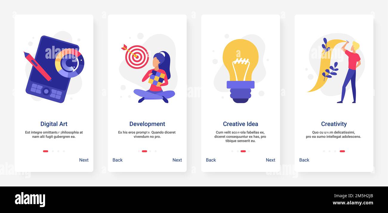 Creative business idea development, digital art and light bulb mobile ...