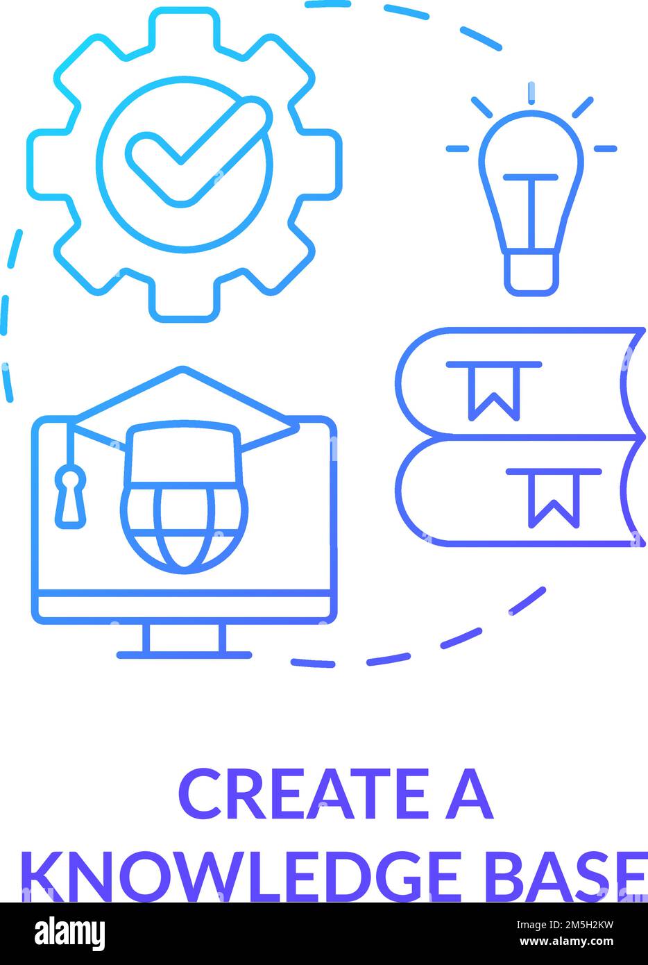 Create knowledge base blue gradient concept icon Stock Vector Image ... Create knowledge base blue gradient concept icon Stock Vector Image ...