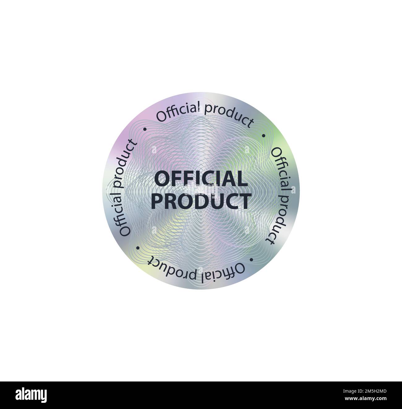 Round holographic label. Protective rainbow sign for original product ...