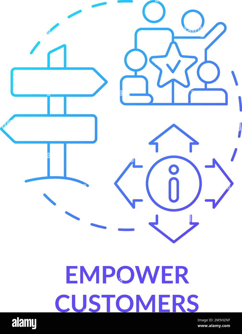 Empower customers blue gradient concept icon Stock Vector Image & Art ... Empower customers blue gradient concept icon Stock Vector Image & Art ...