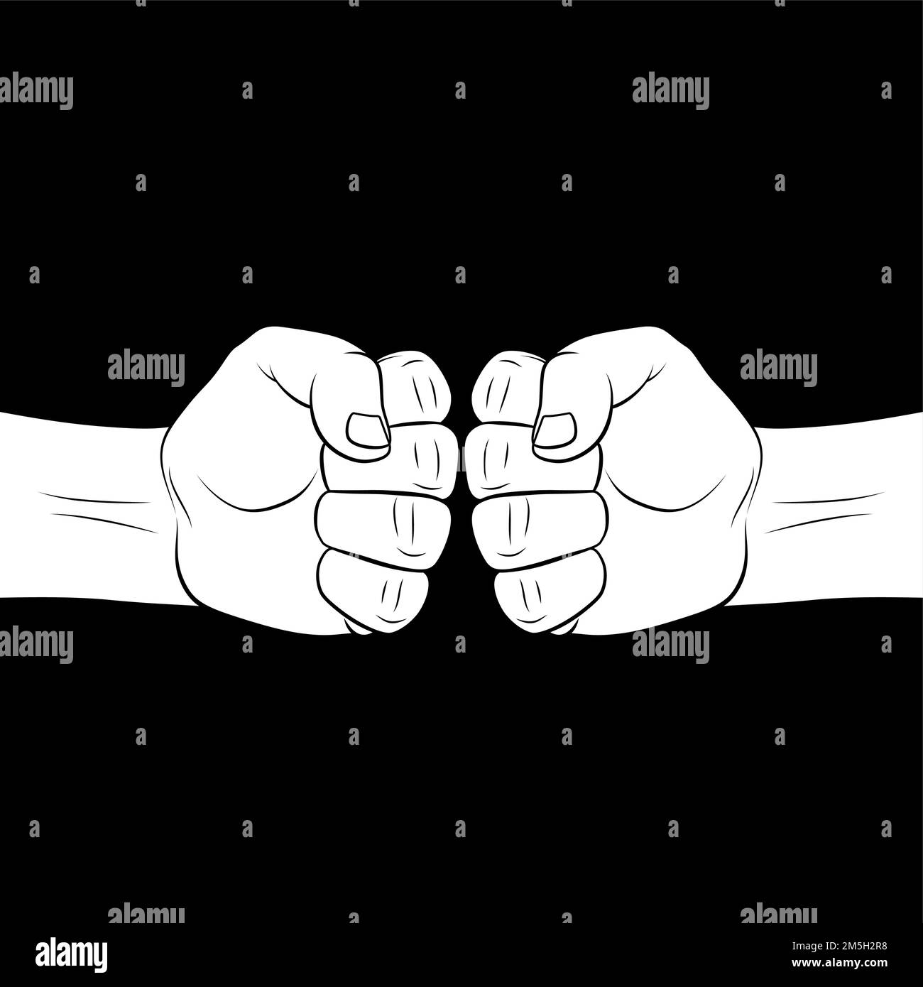Two fists fight Stock Vector Images - Alamy
