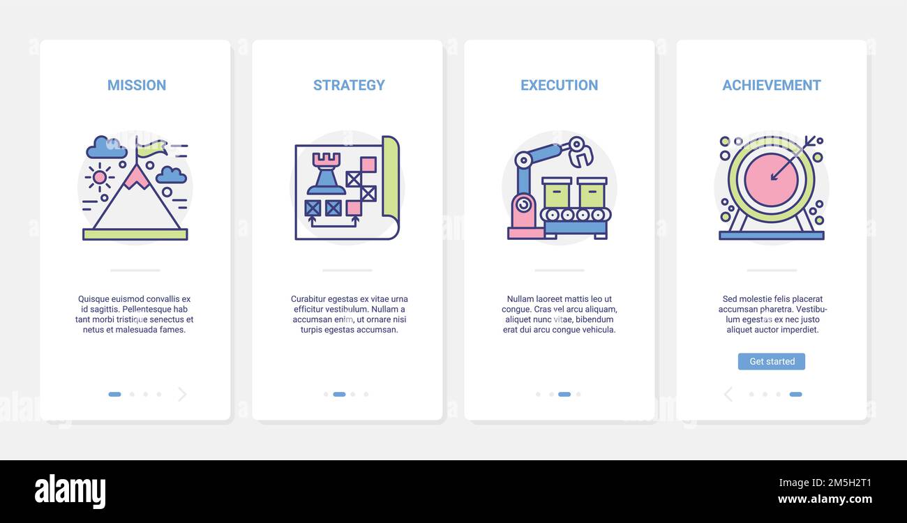 Leaders Mission Business Success Achievement Vector Illustration Ux