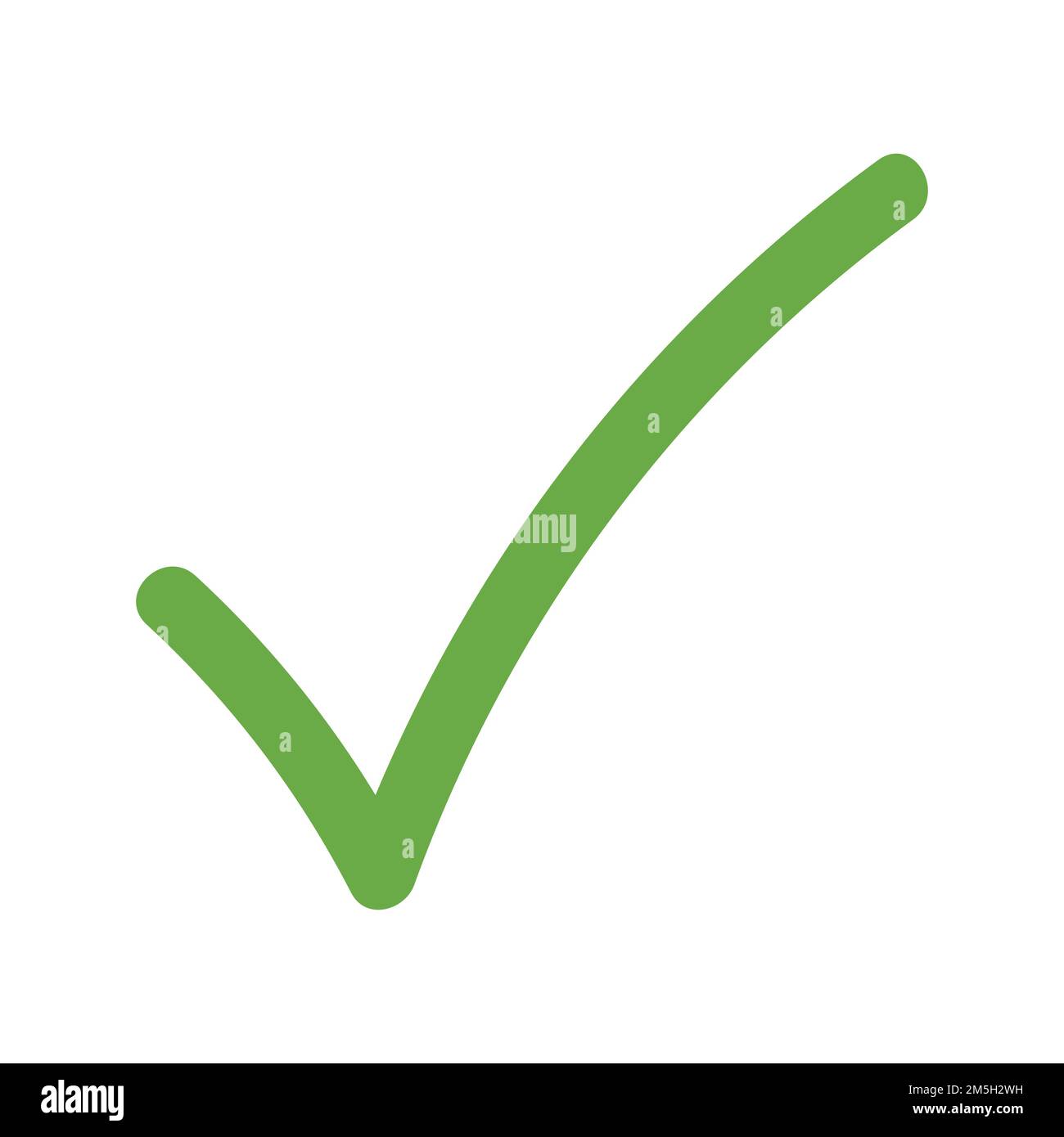 Green checkmark icon. Tick of positive approval and agreement Stock ...