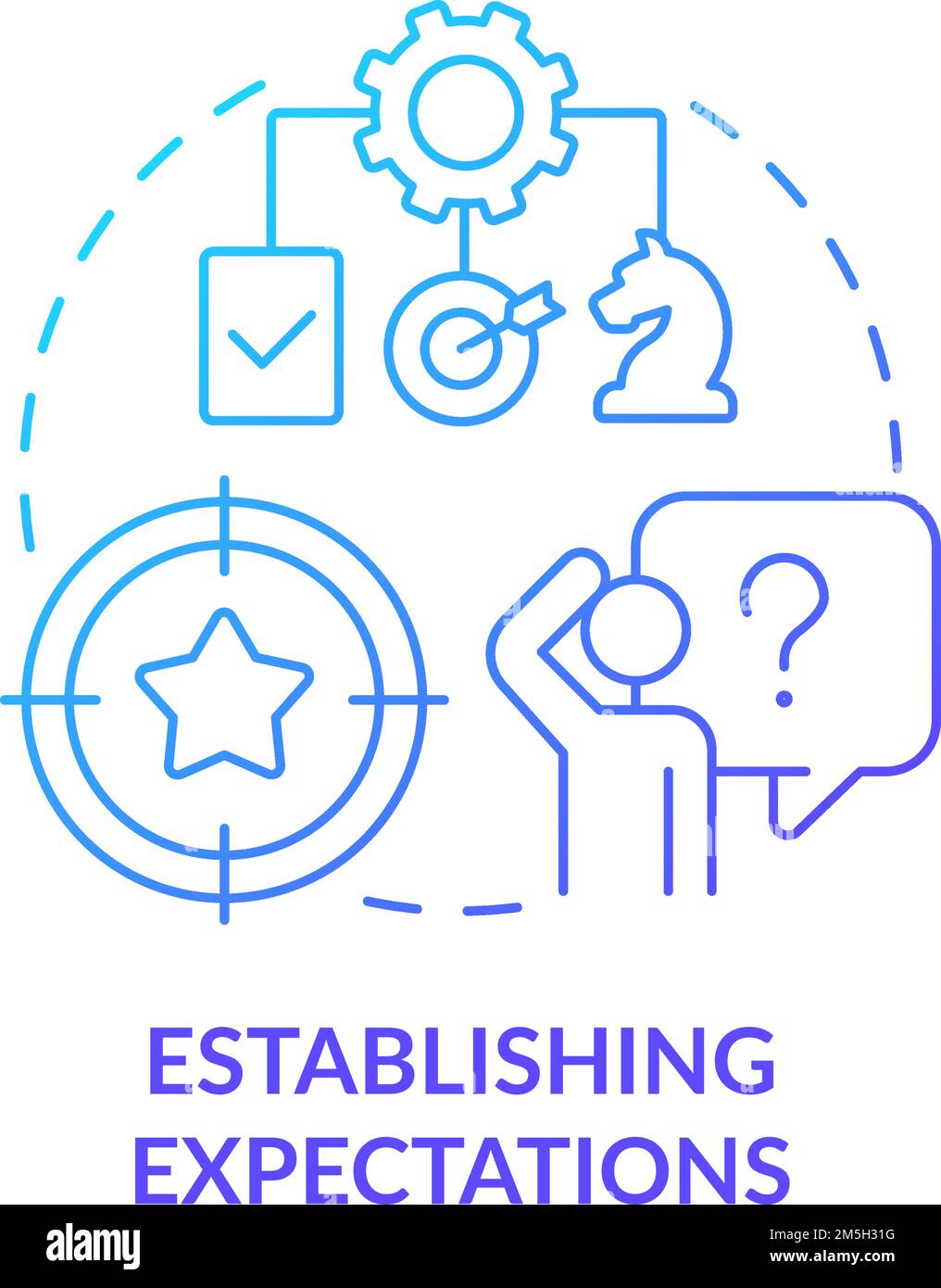 Establishing expectations blue gradient concept icon Stock Vector Image ... Establishing expectations blue gradient concept icon Stock Vector Image ...