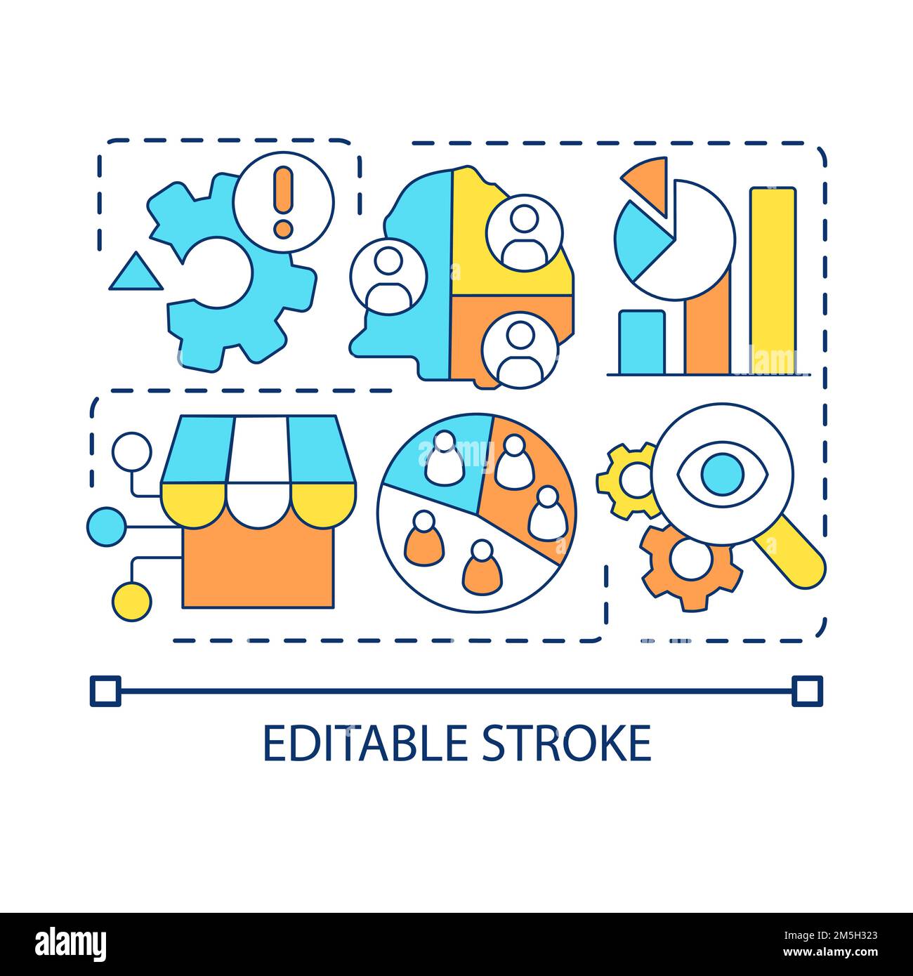 Market segmentation research concept icon Stock Vector Image & Art - Alamy