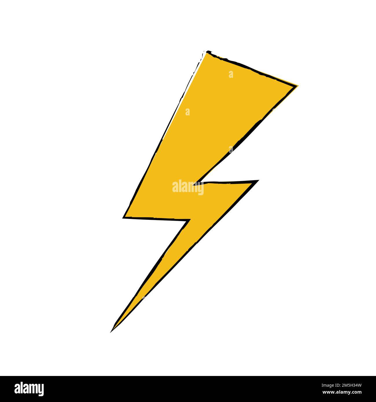 Yellow lightning icon. Electrical danger and voltage symbol Stock ...