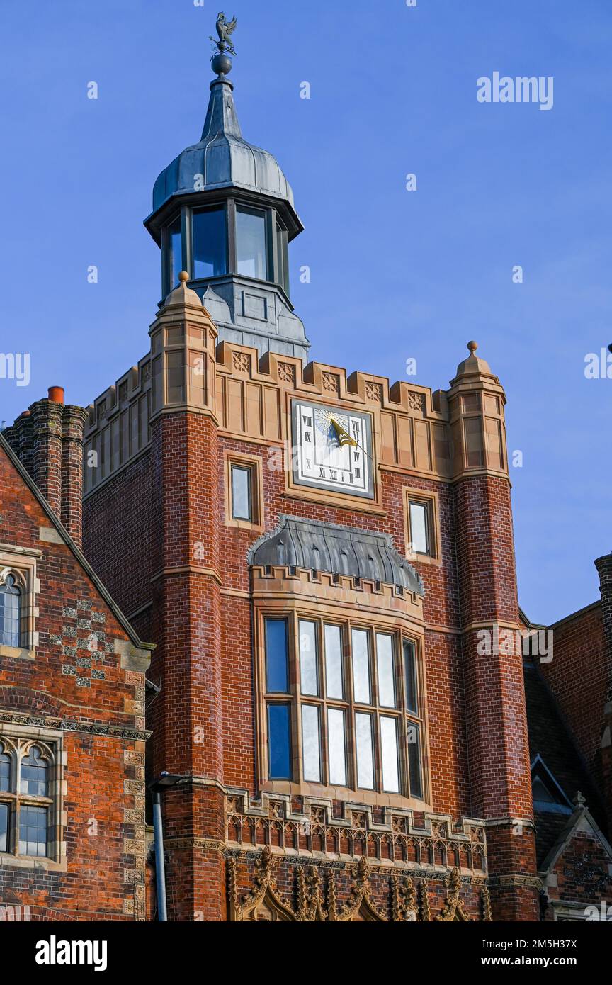Brighton College school bell tower and sundial in Eastern Road Brighton ...