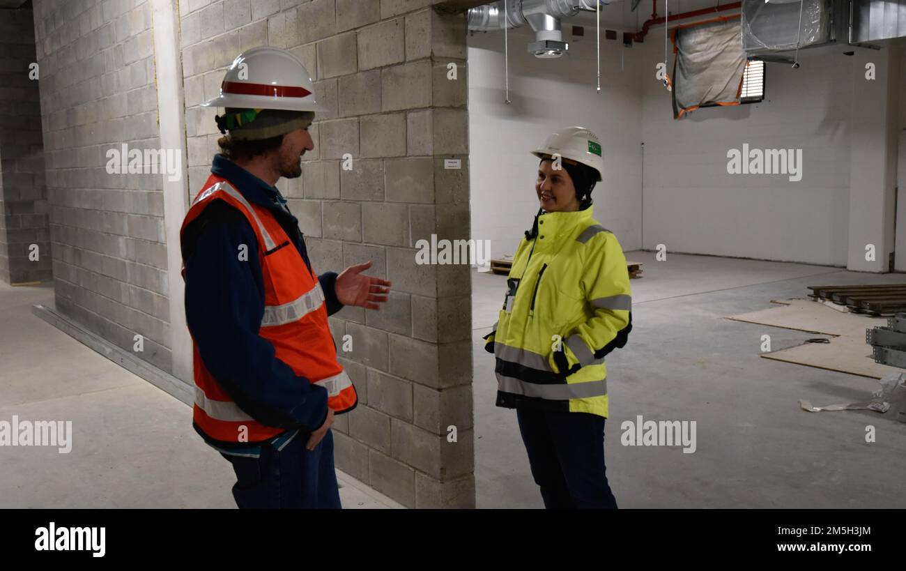 U.S. Army Corps of Engineers Project Engineer McCabe Stanley speaks ...