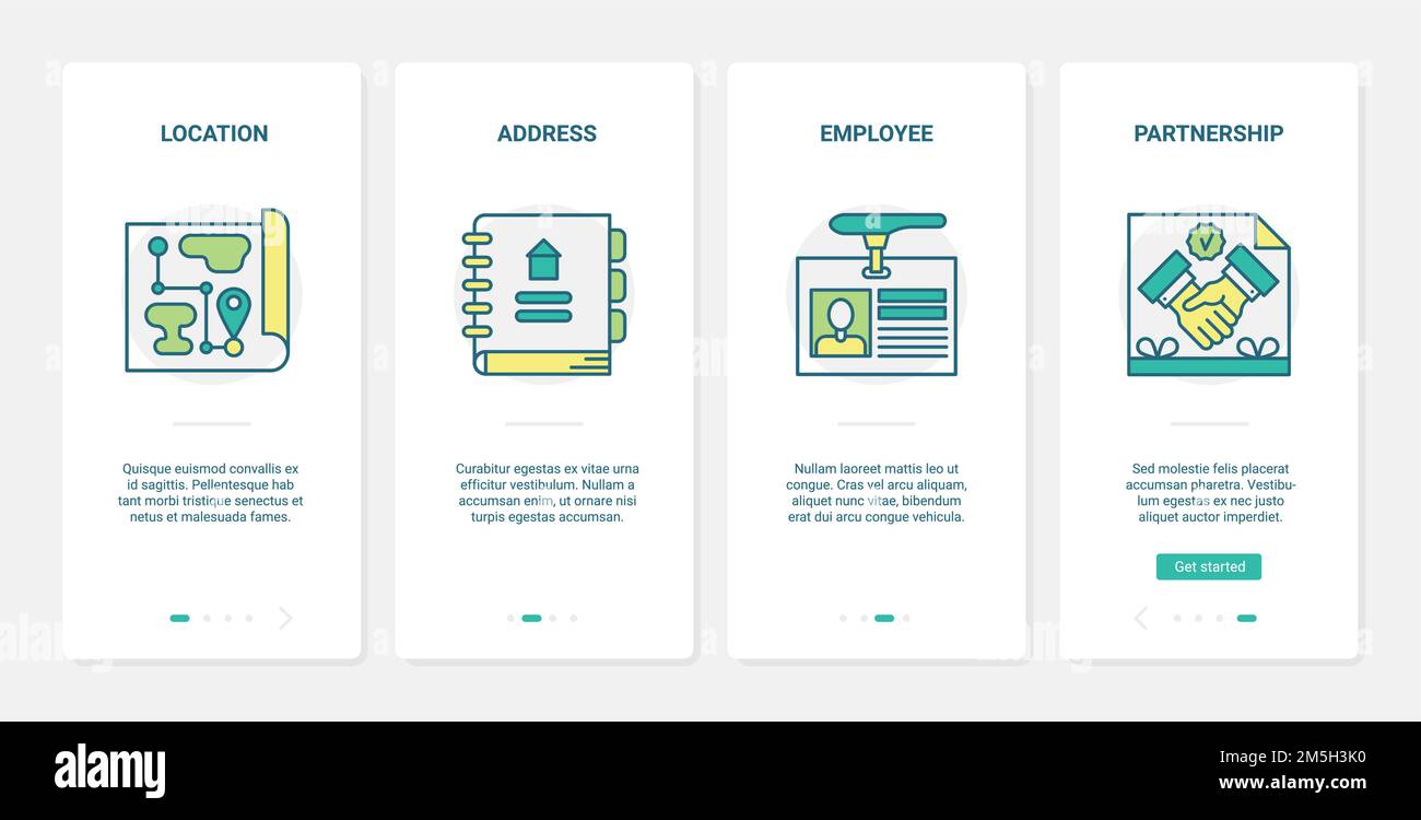 Recruit hr management, business partnership vector illustration. UX, UI ...