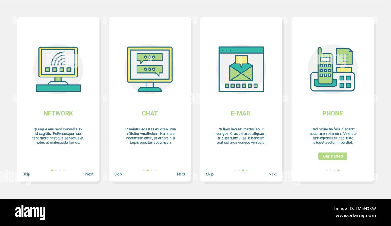 Social Media Communication And Networking Vector Illustration Ux Ui Onboarding Mobile App Page