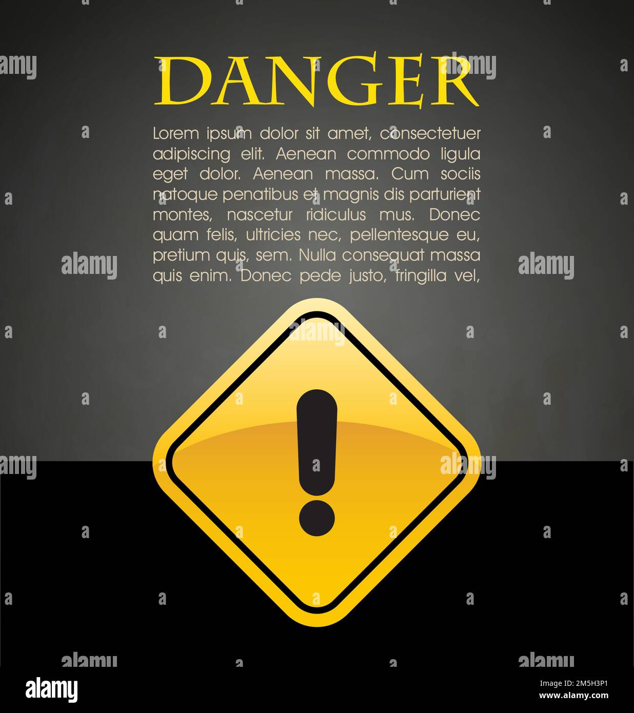 Danger prevention with sign and text vector Stock Vector Image & Art ...