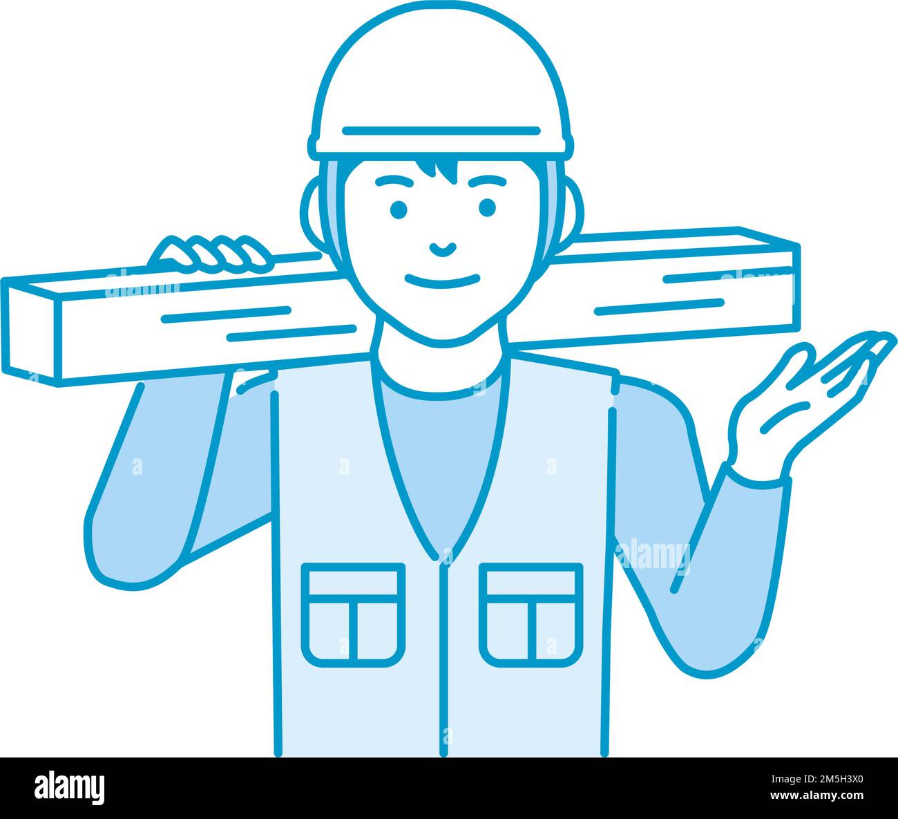 Young asian man in construction Stock Vector Images - Alamy