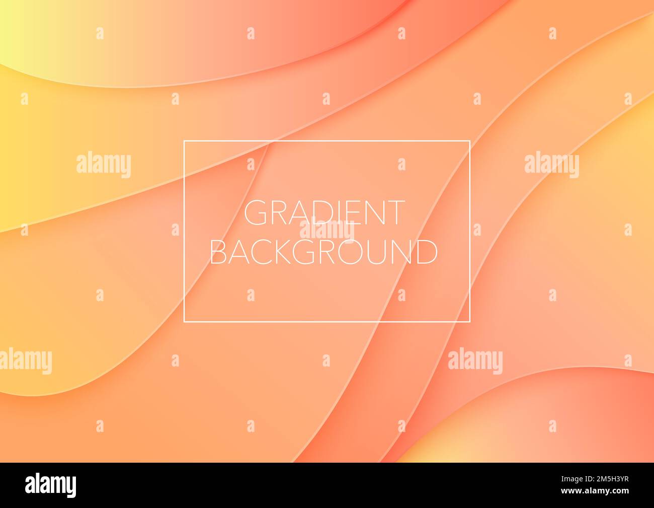 Vector Paper cut art abstract color curved waves background Stock ...