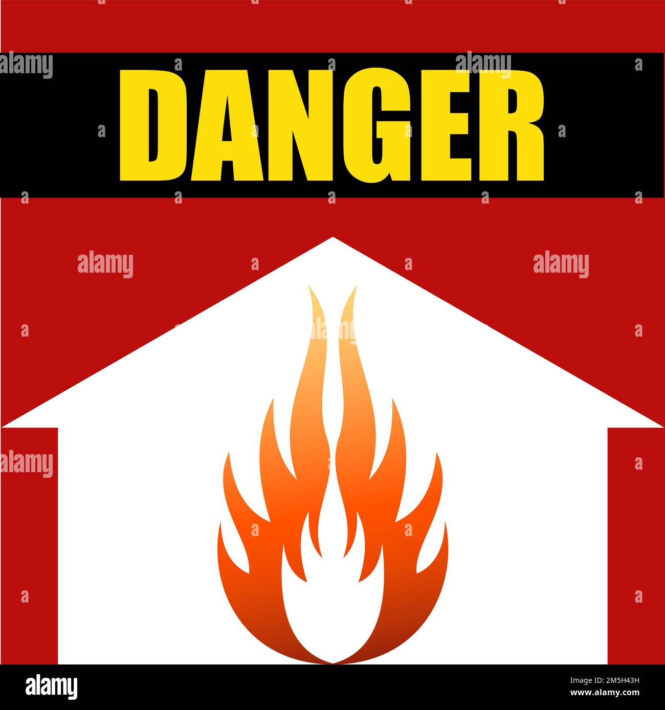 Danger prevention with sign and text vector Stock Vector Image & Art ...