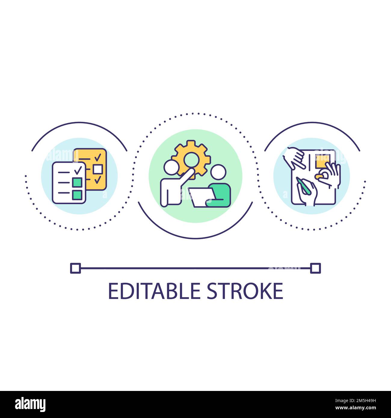 Manage team tasks loop concept icon Stock Vector Image & Art - Alamy