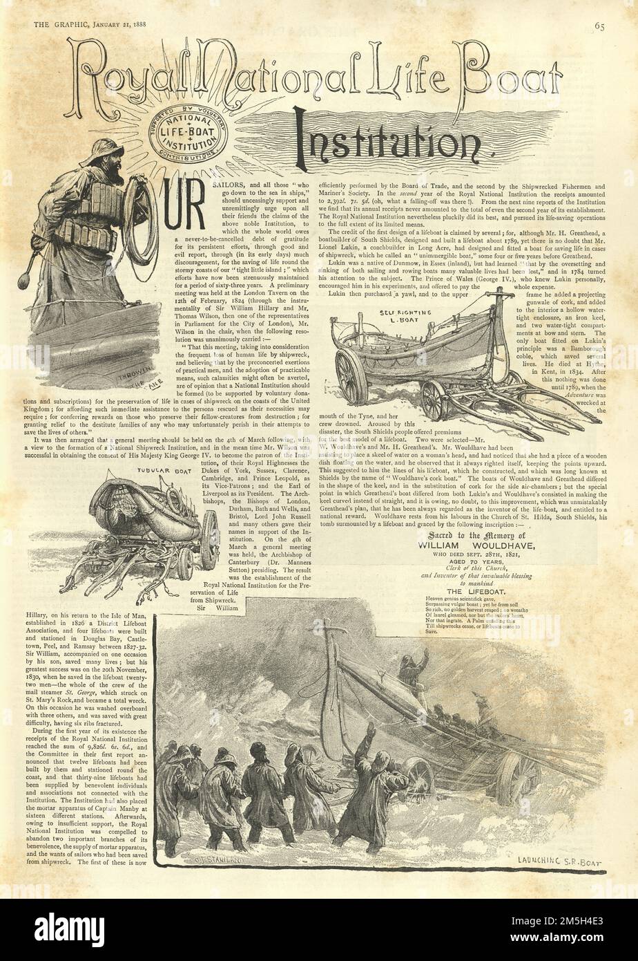 Vintage illustrations from the Royal National Life Boat Insinuation ...