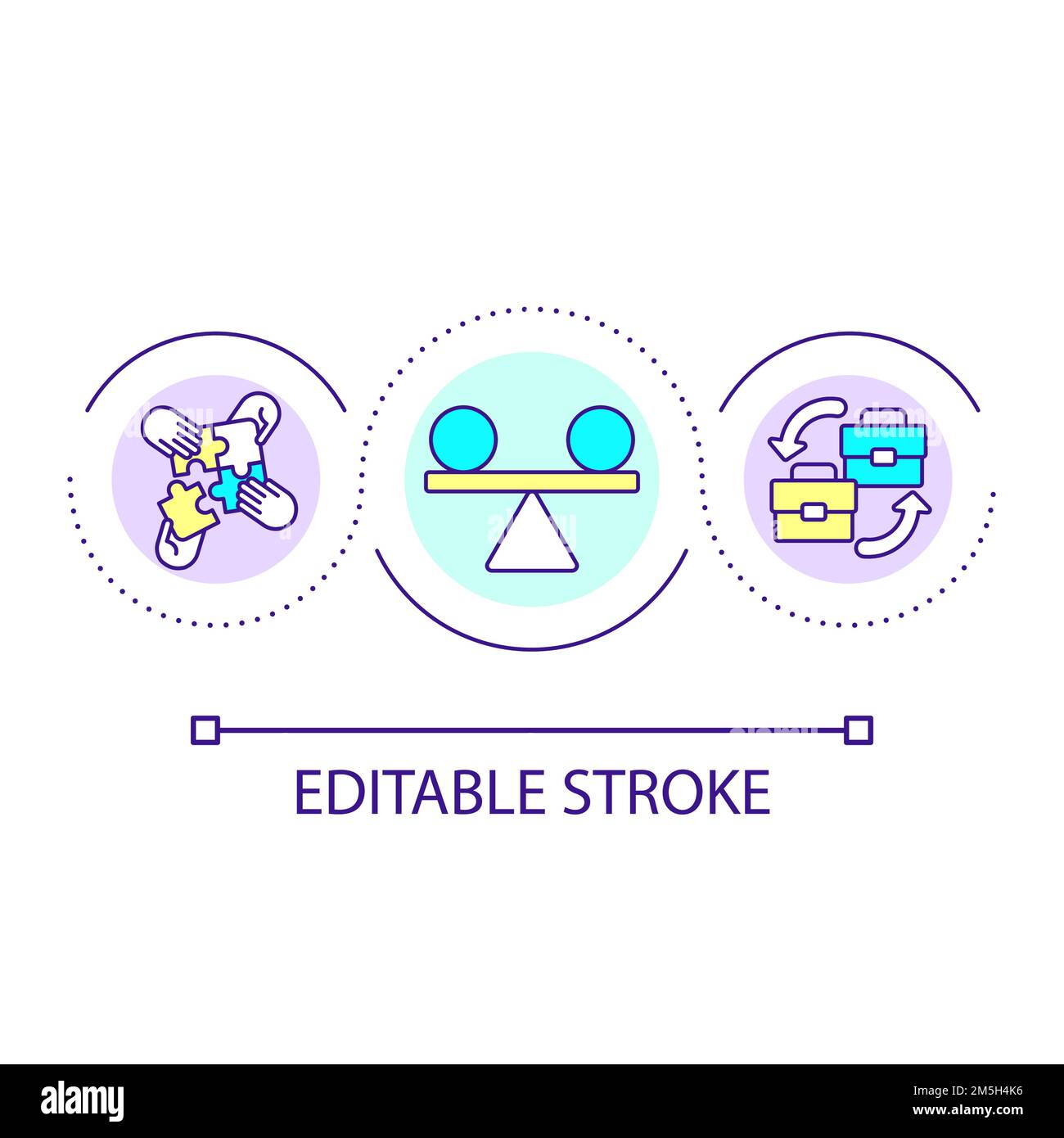 Merger of equals loop concept icon Stock Vector Image & Art - Alamy