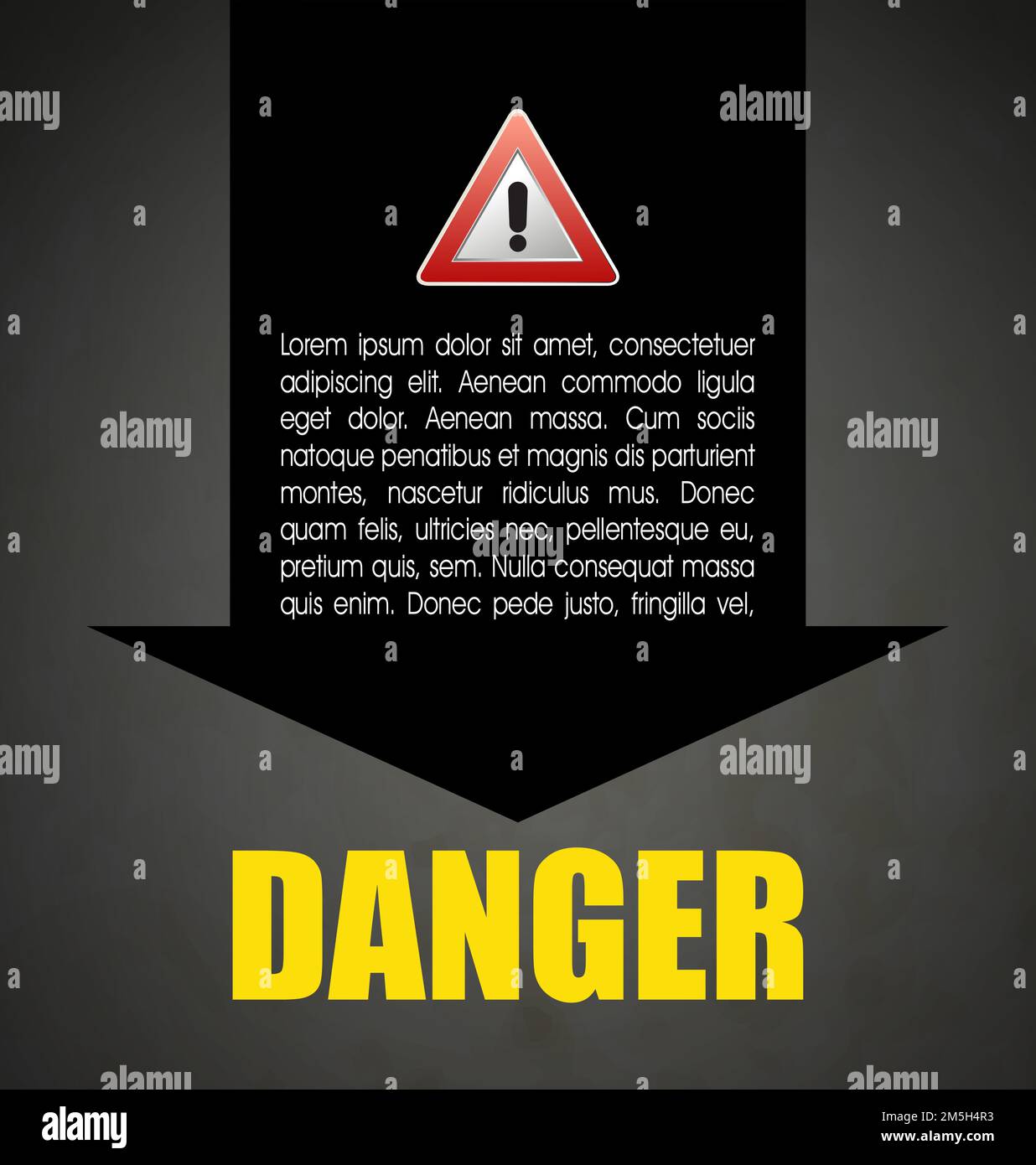 Danger prevention with sign and text vector Stock Vector Image & Art ...