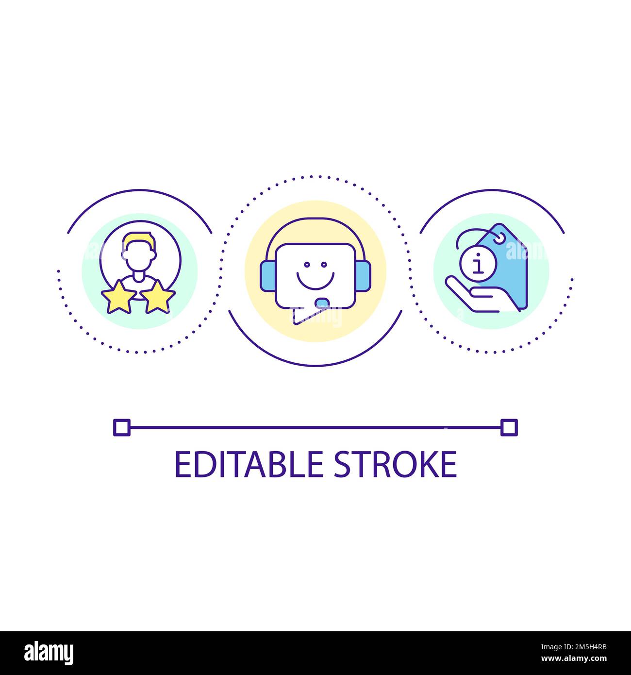 Customer service assessment loop concept icon Stock Vector Image & Art ...