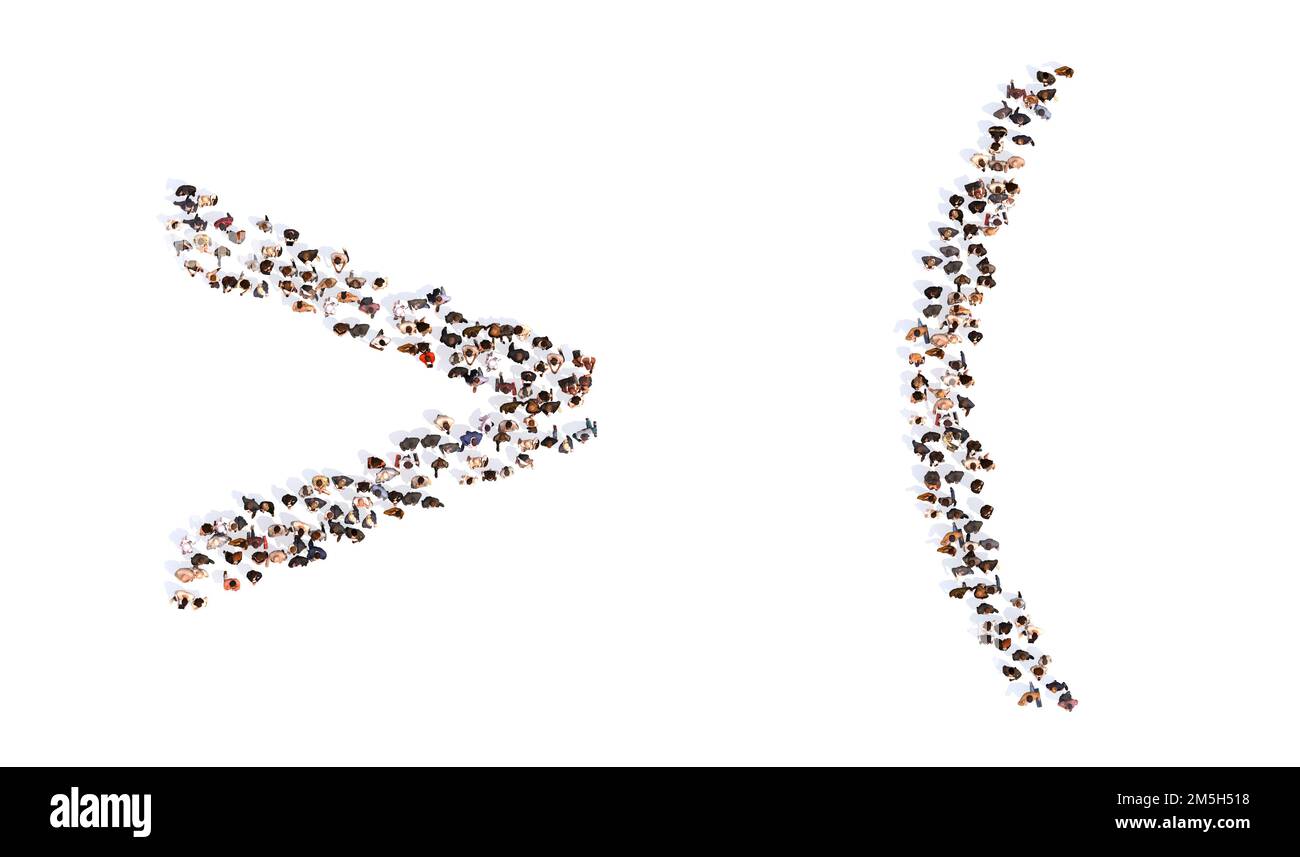 Concept or conceptual large community of people forming the > and ...