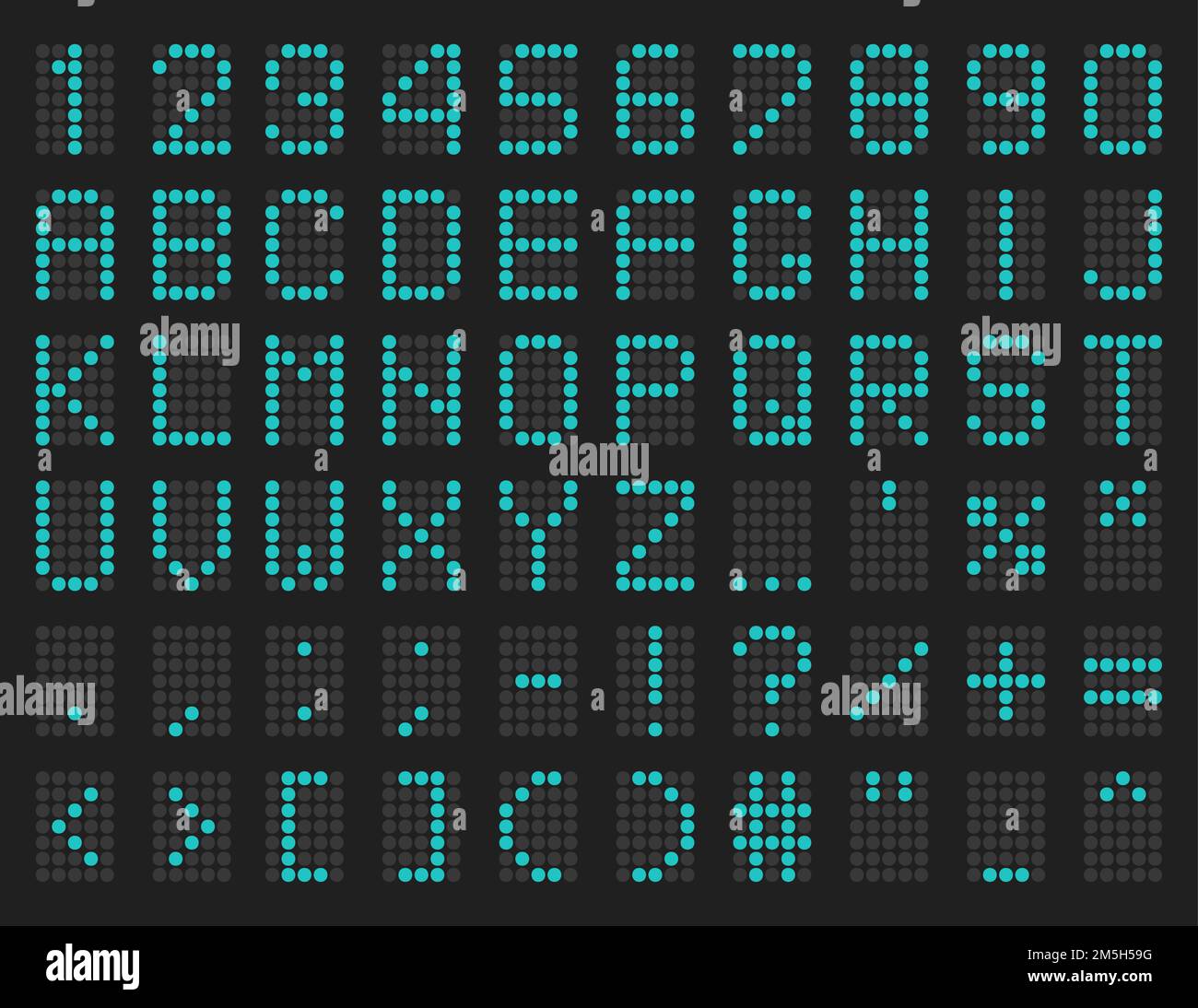 Terminal scoreboard font display Stock Vector Images - Alamy