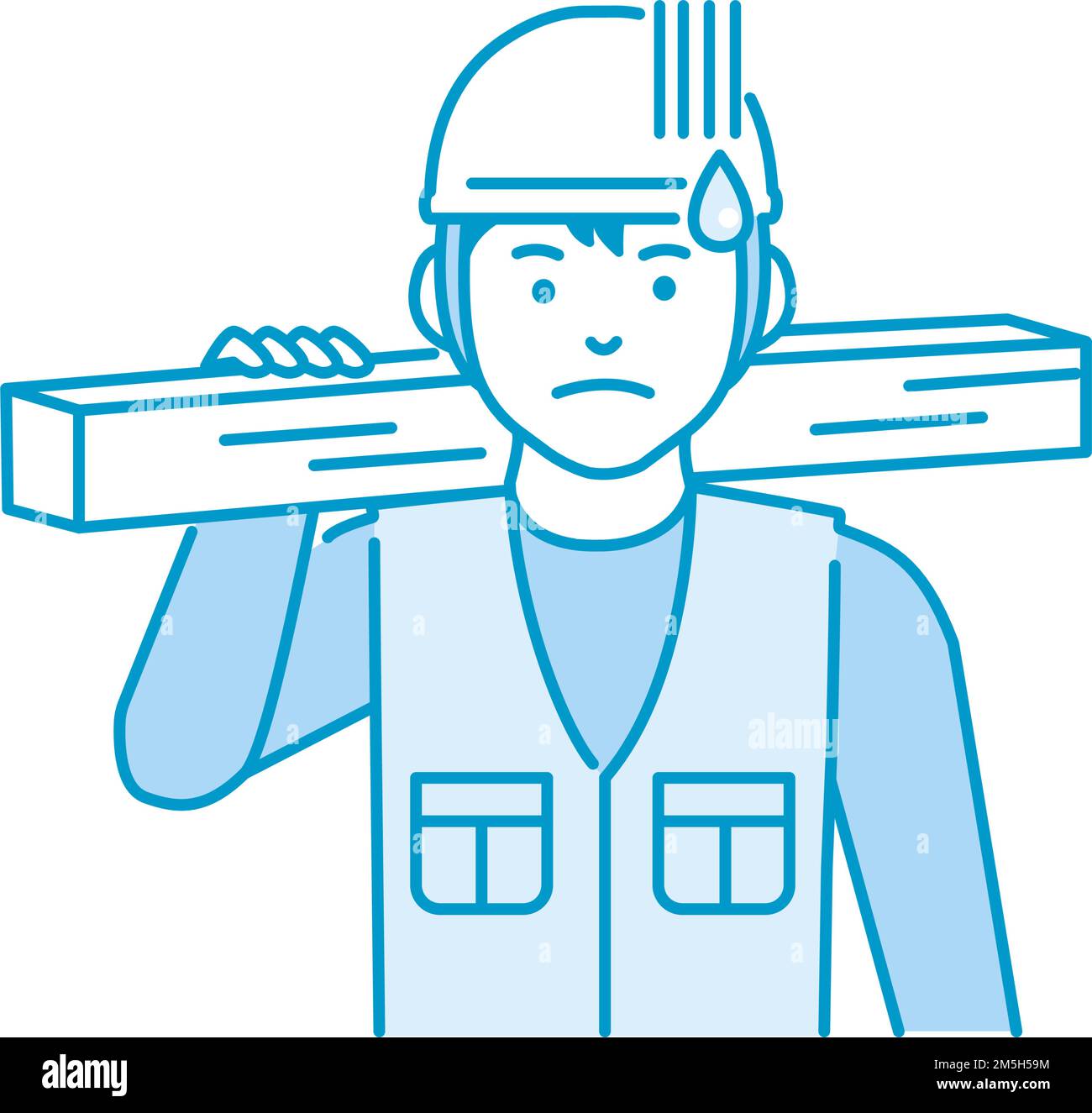 Young asian carpenter vector illustration | puzzled, confused Stock ...