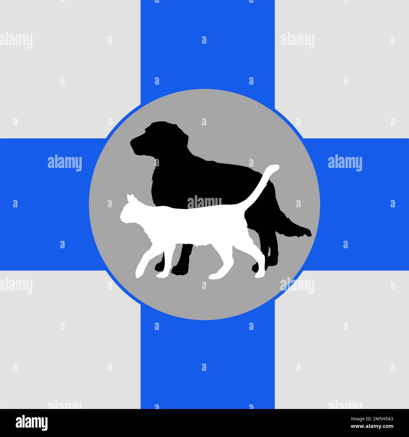 illustration veterinary symbol with dog and cat Stock Vector Image ...