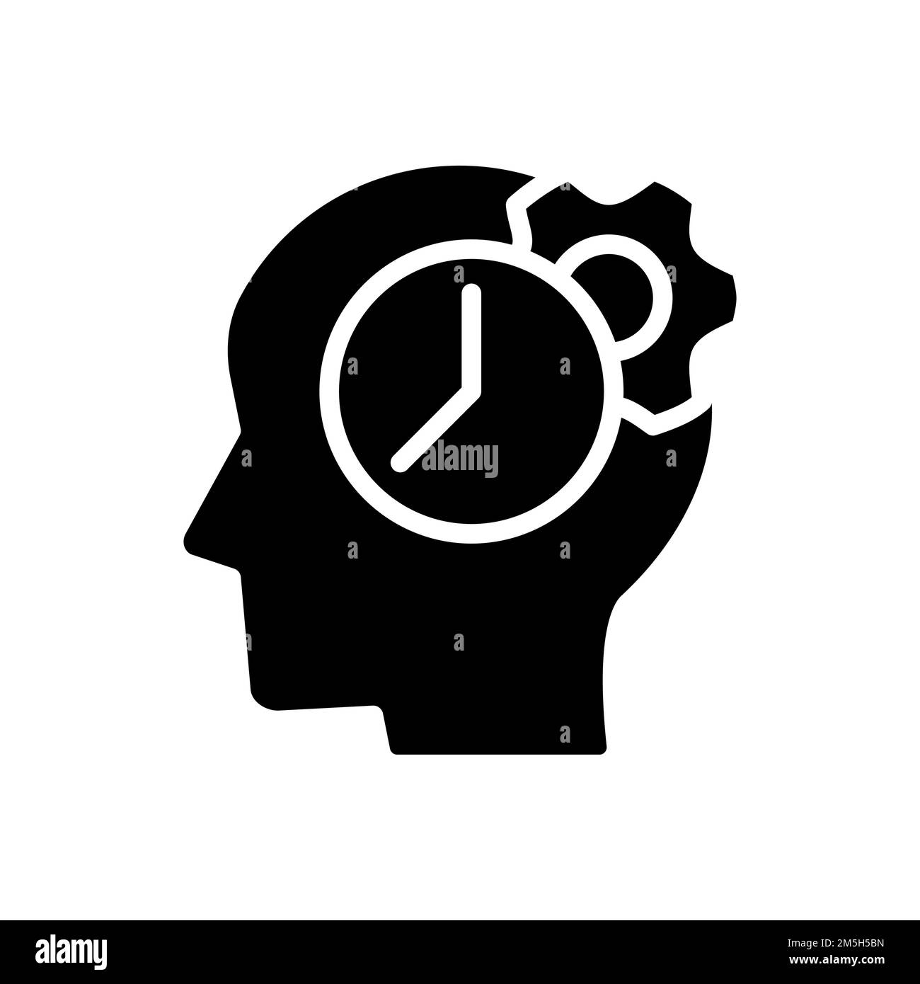 Time for thinking process black glyph icon Stock Vector Image & Art - Alamy