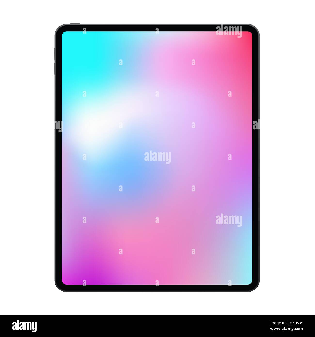 New version of realistic frameless premium tablet mock up in trendy ...