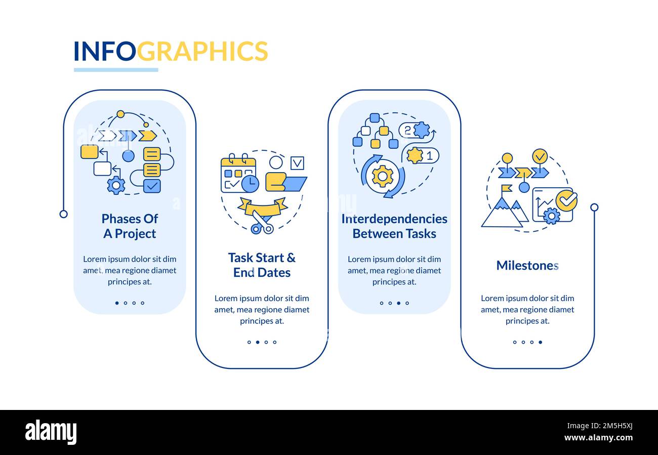 Project plan includes rectangle infographic template Stock Vector Image ...