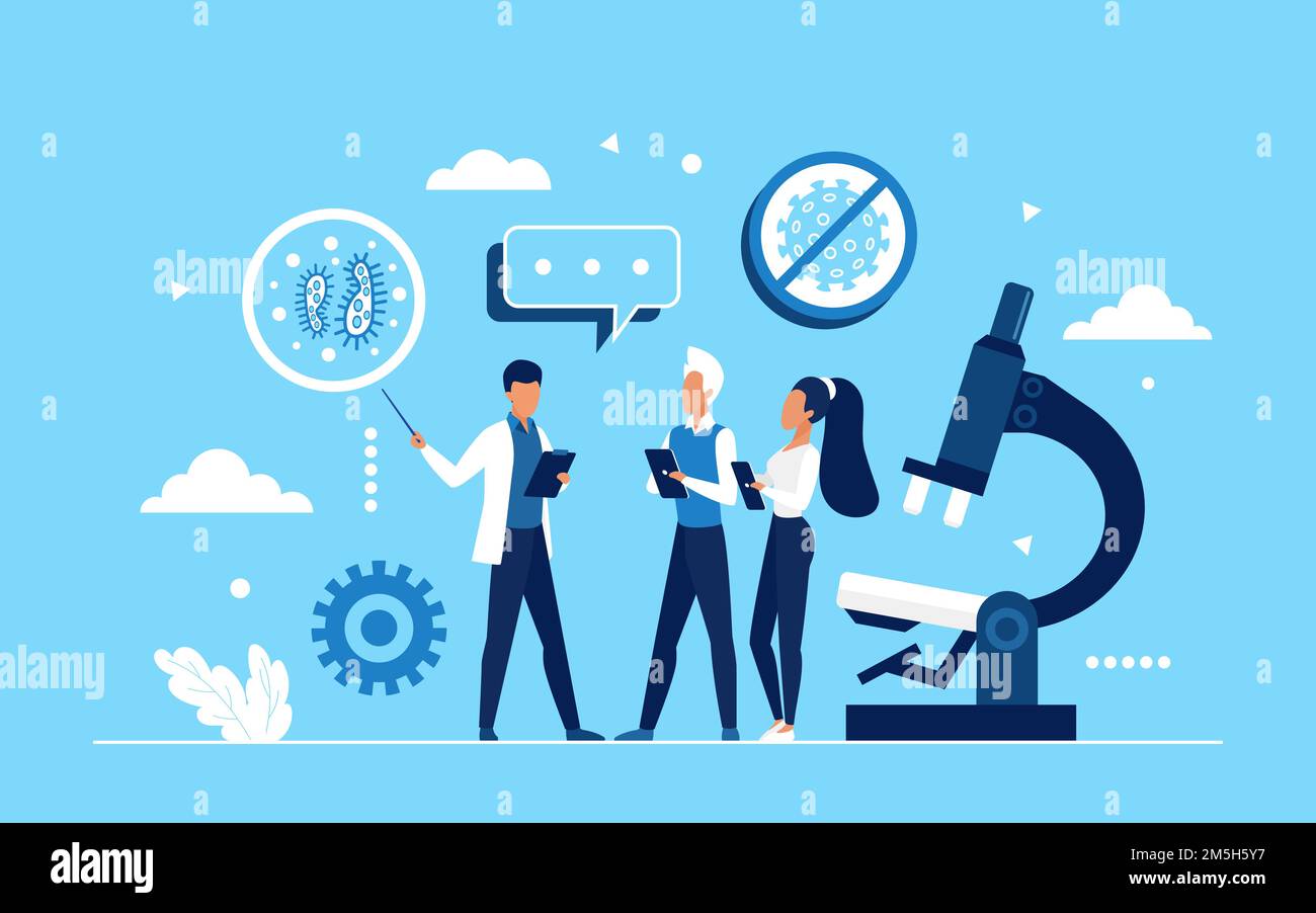 Vaccine research design cartoon Stock Vector Images - Alamy