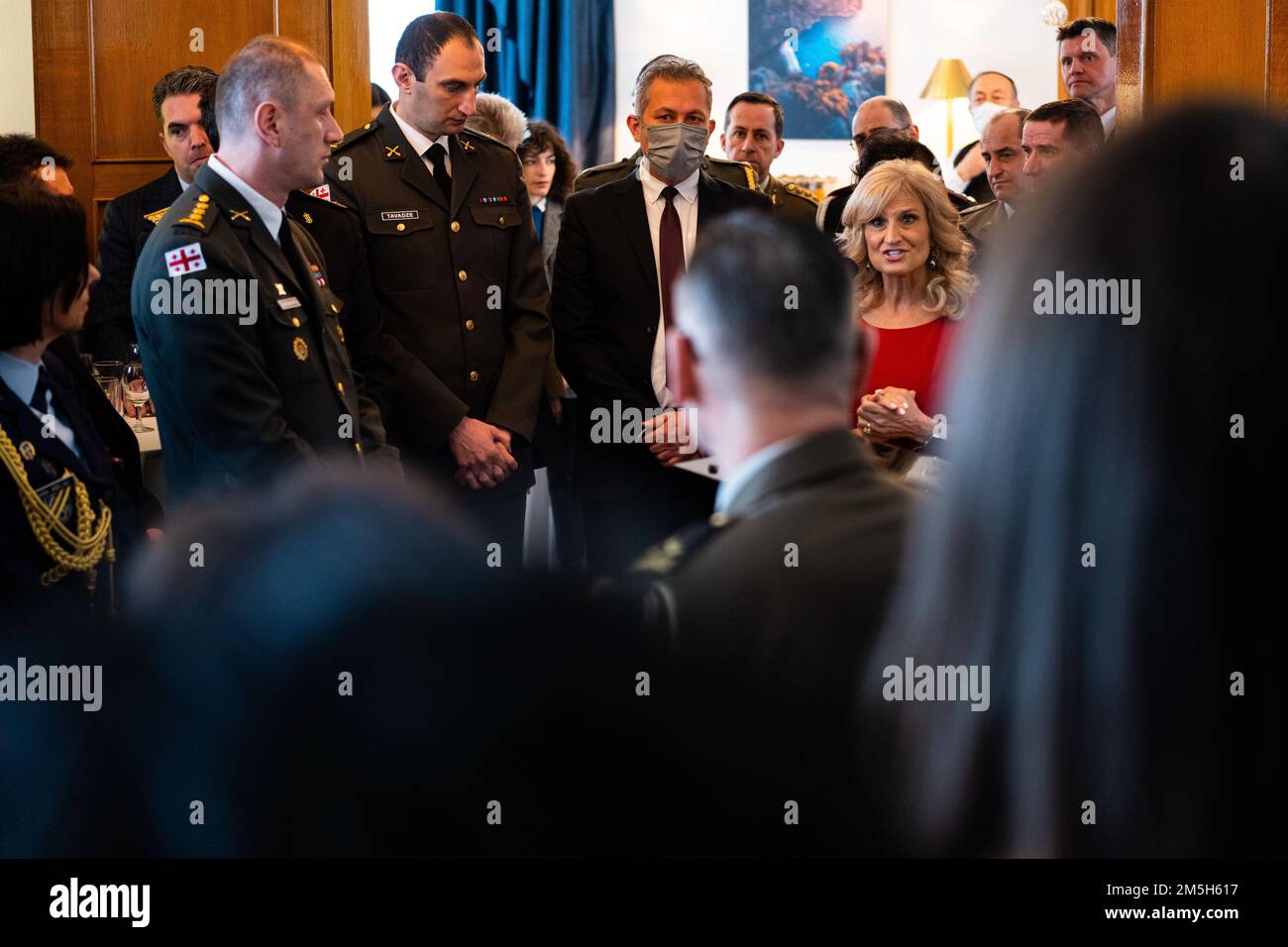 Cheryl Flake, wife of U.S. Ambassador to Turkey Jeffry Flake, speaks to ...