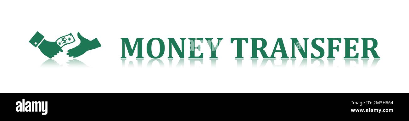 Illustration of a money transfer concept Stock Photo - Alamy