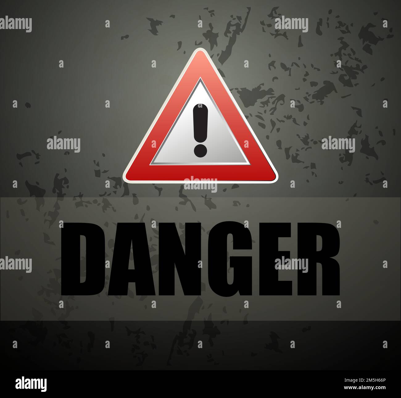 Danger prevention with sign and text vector Stock Vector Image & Art ...