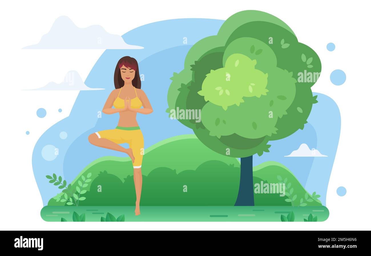 Vrikshasana Stock Vector Images - Alamy