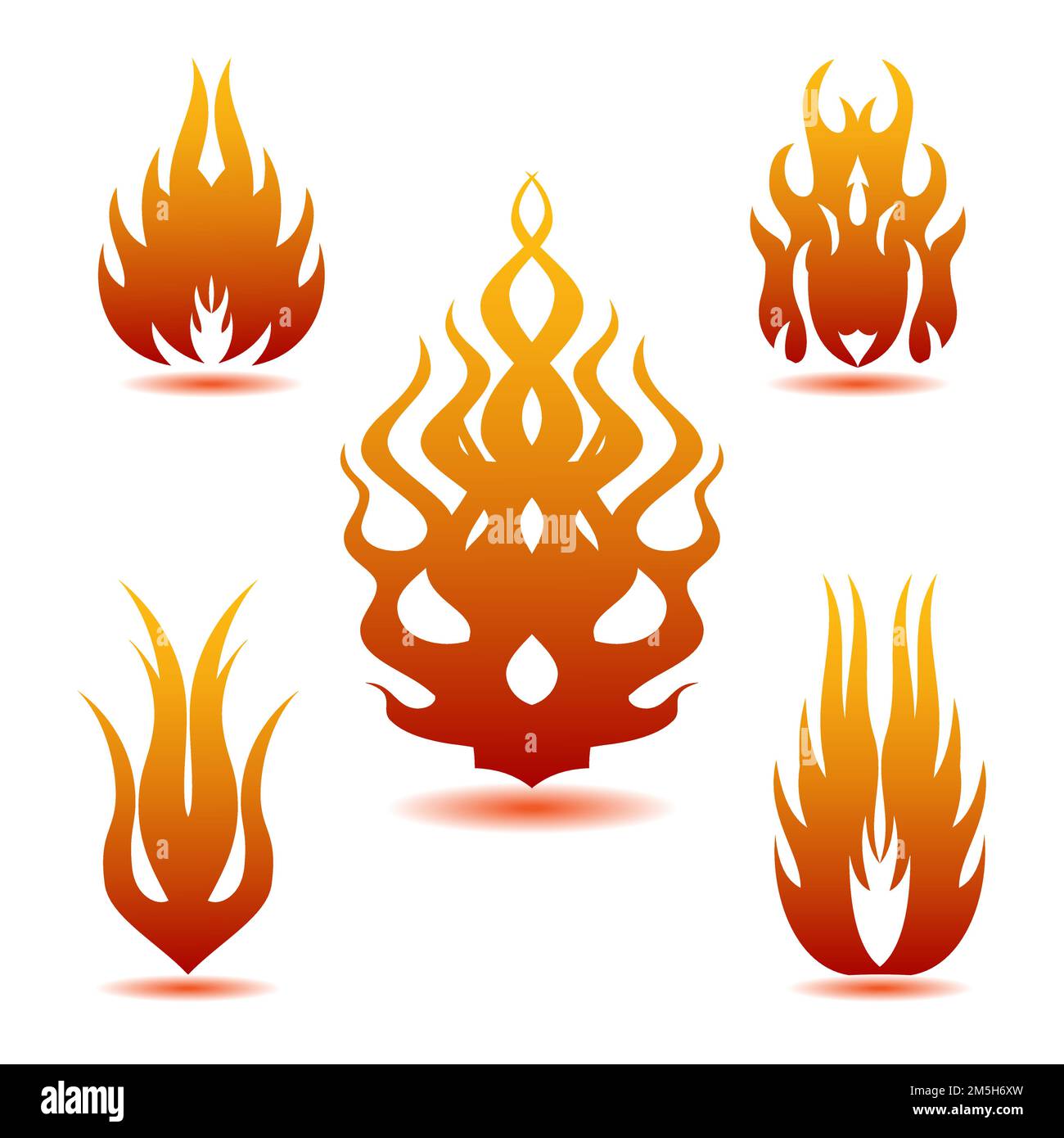 Symbols red fire on white background vector Stock Vector Image & Art ...