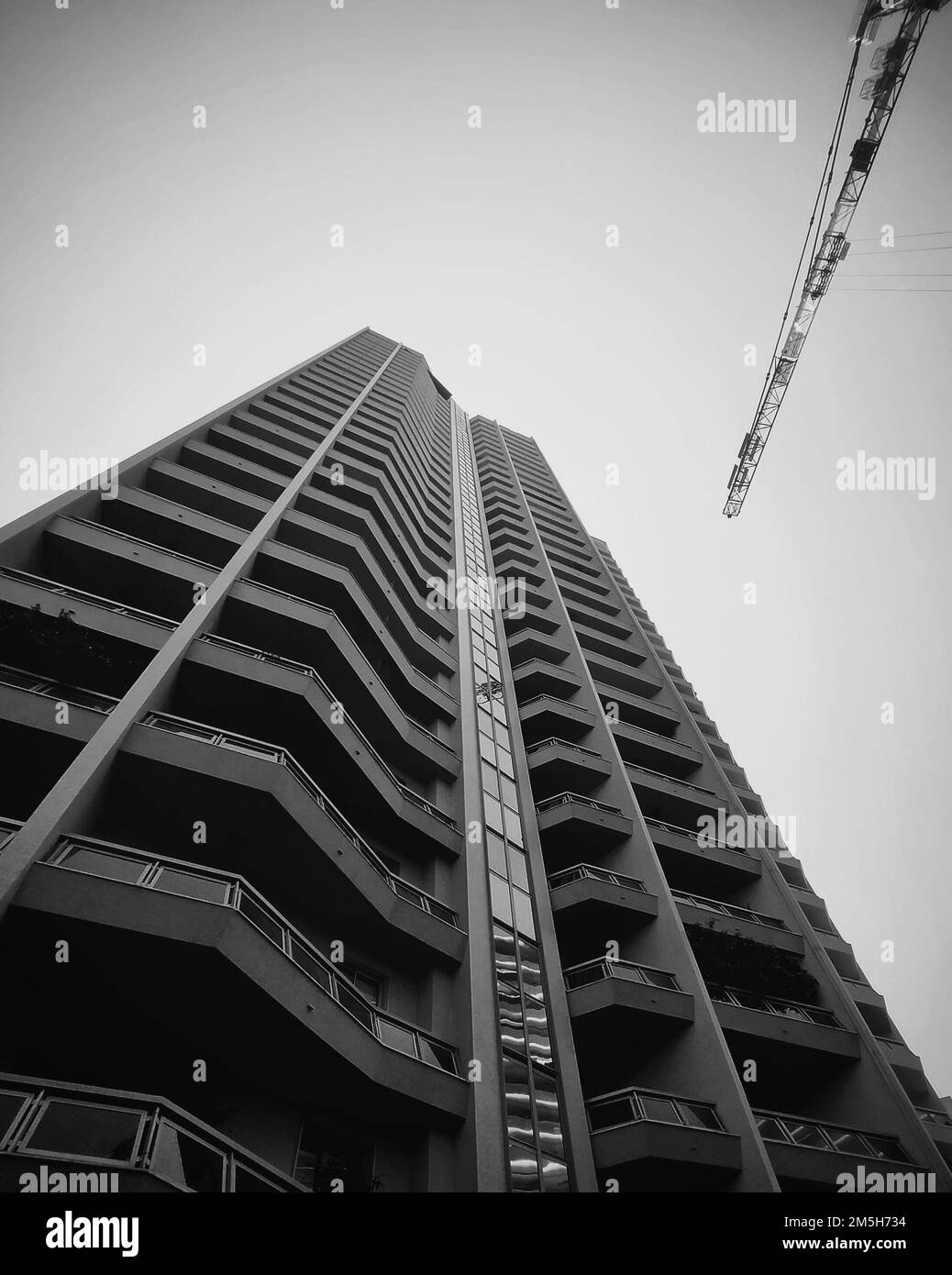 modern skyscraper in black and white. montecarlo building for business ...