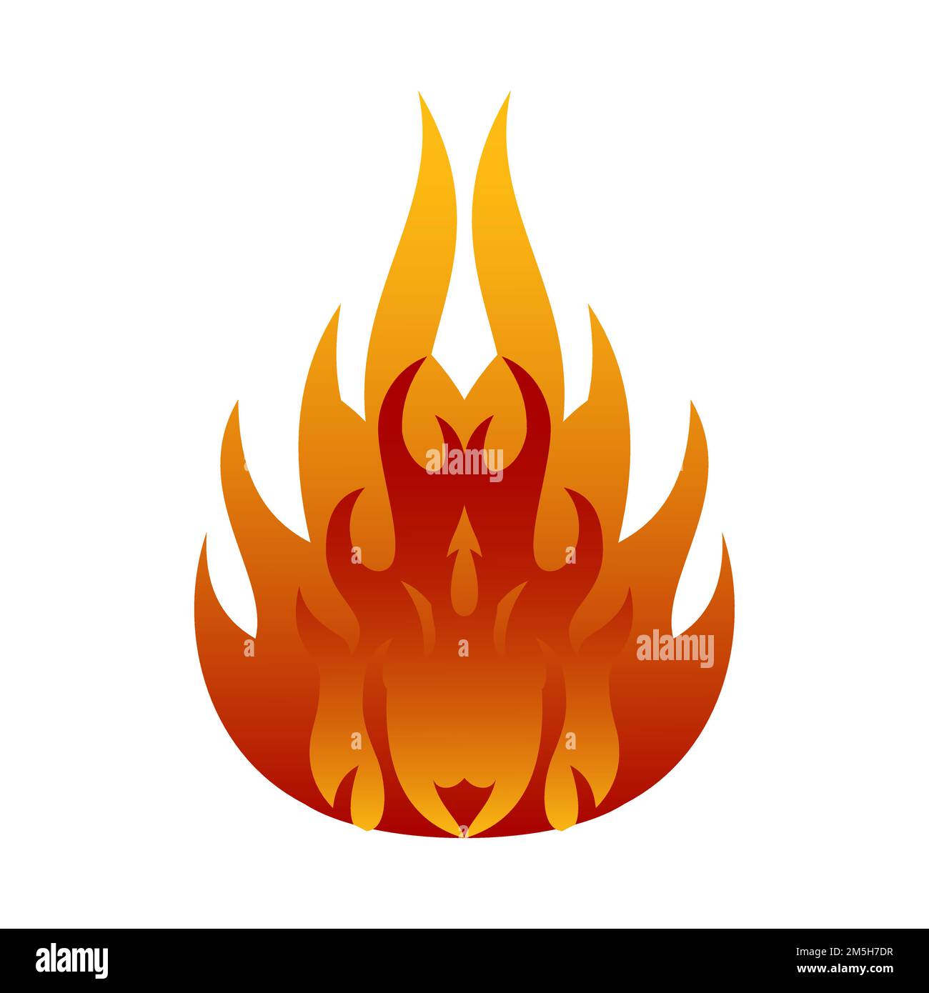 Symbols red fire on white background vector Stock Vector Image & Art ...