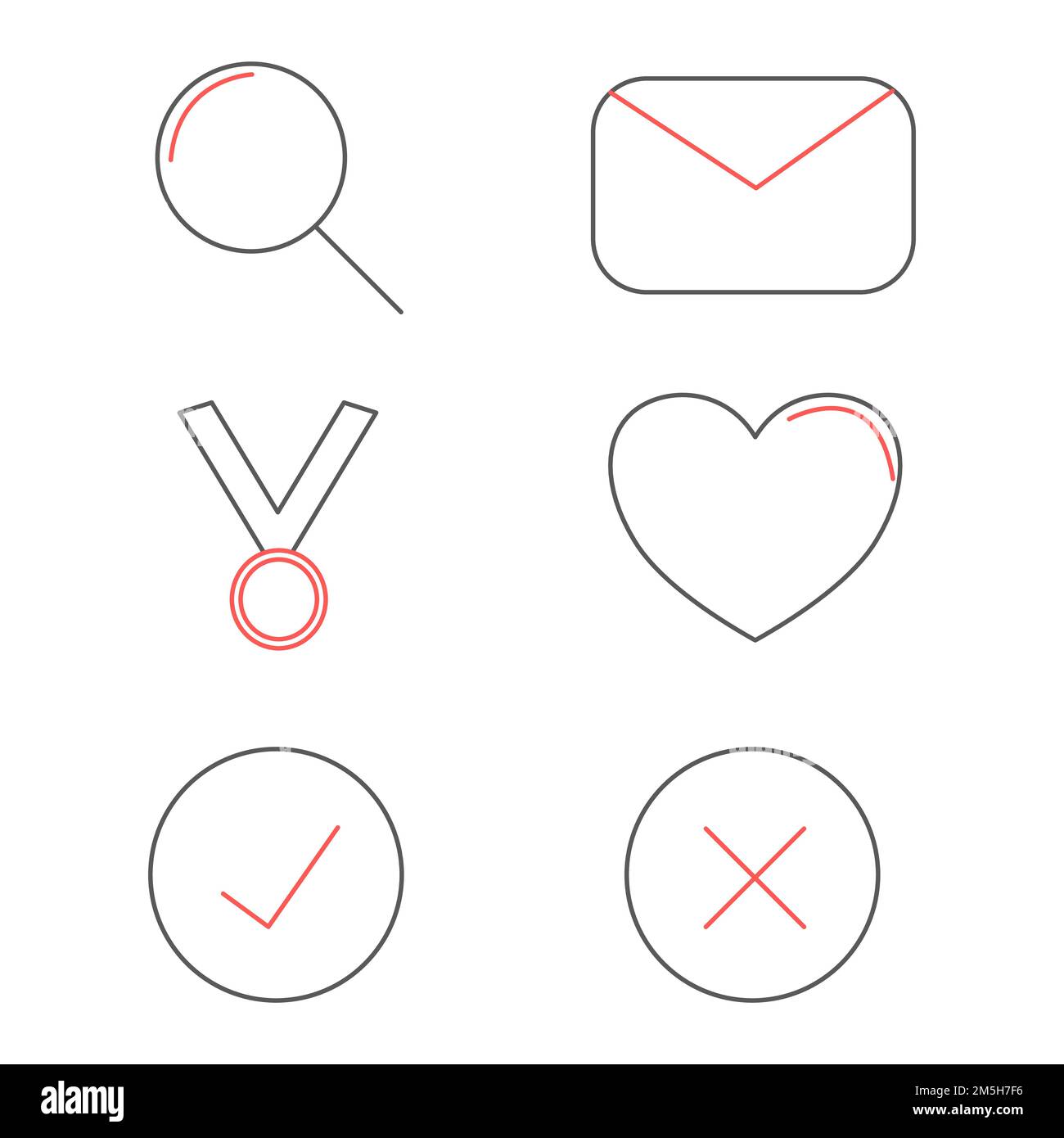 a set of basic line icons Stock Vector Image & Art - Alamy