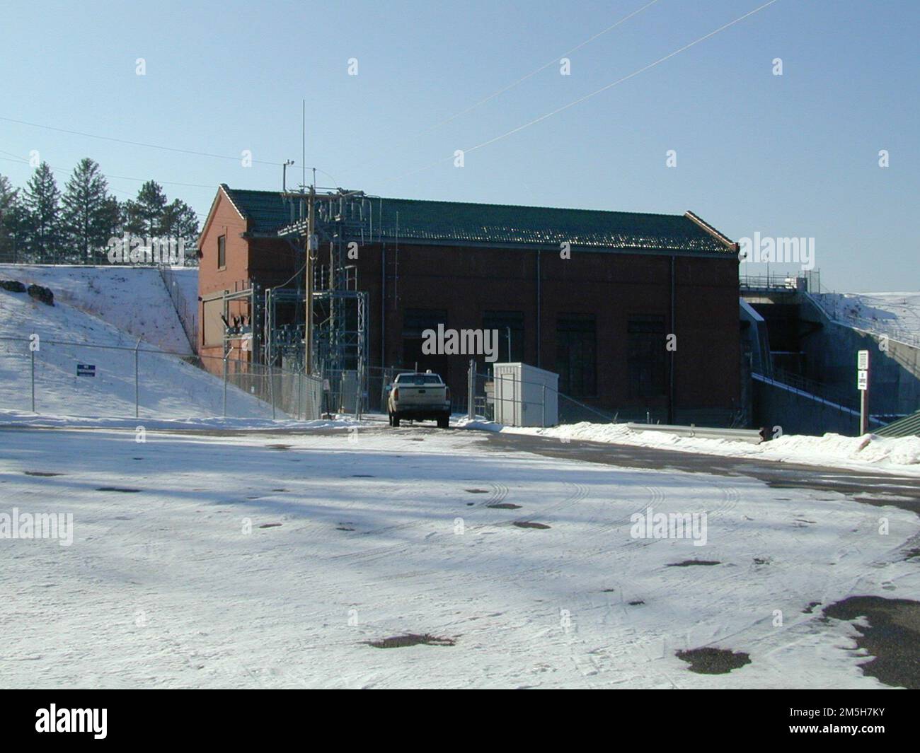 River Road Scenic Byway - Cooke Dam. The red brick of the Cooke ...