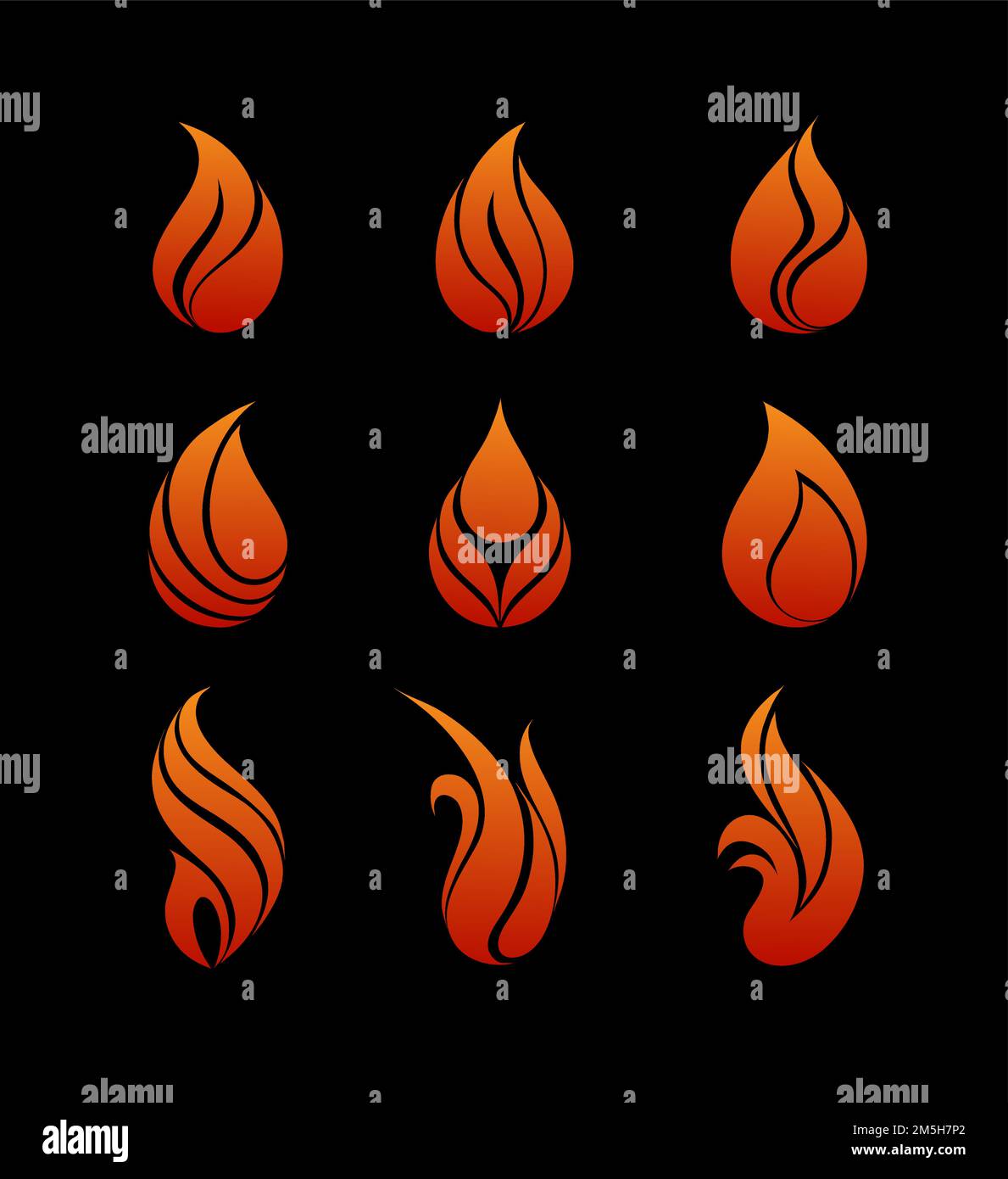 Symbols red fire Stock Vector Image & Art - Alamy