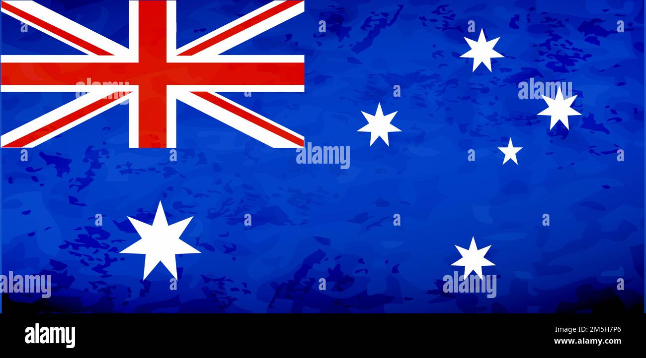 Flag Australia, Australian flag with grunge texture Stock Vector Image ...