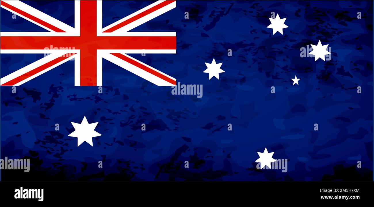 Flag Australia, Australian flag with grunge texture Stock Vector Image ...