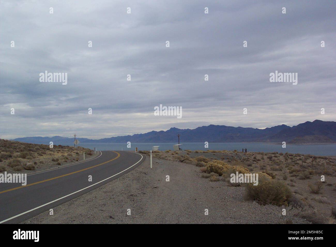 Pyramid Lake Scenic Byway - A Glimpse of Pyramid Lake. The lake is just ...