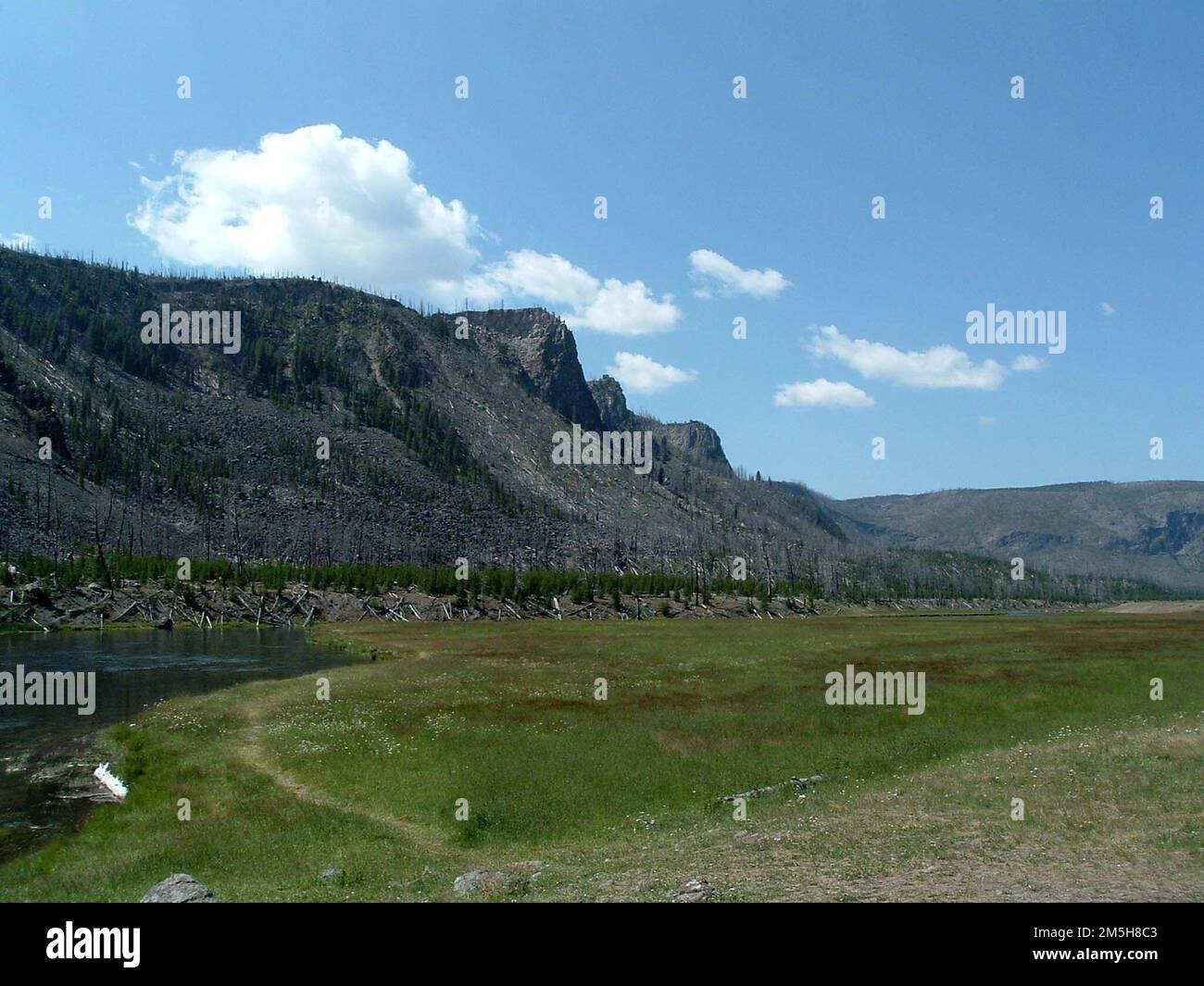 Beartooth Highway - Riparian Valley. Entering Yellowstone from the west ...