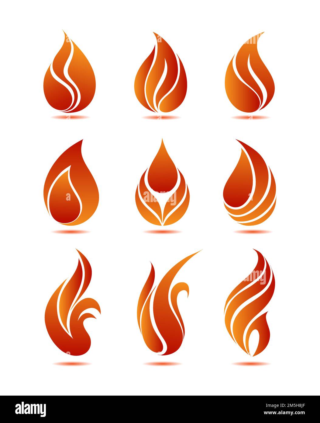 Symbols red fire on white background vector Stock Vector Image & Art ...