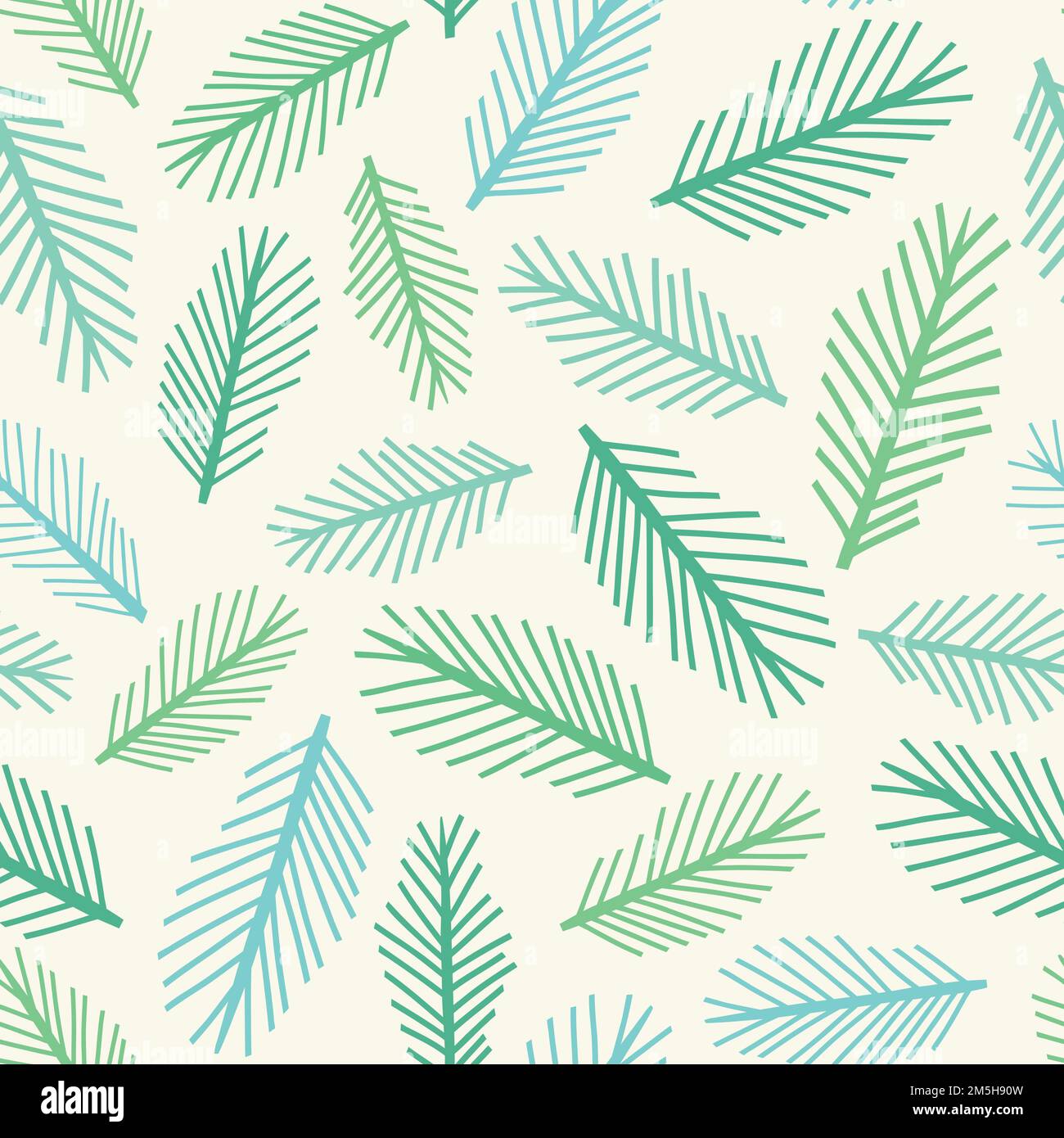Leaf vector pattern background. Seamless repeat design of hand drawn ...