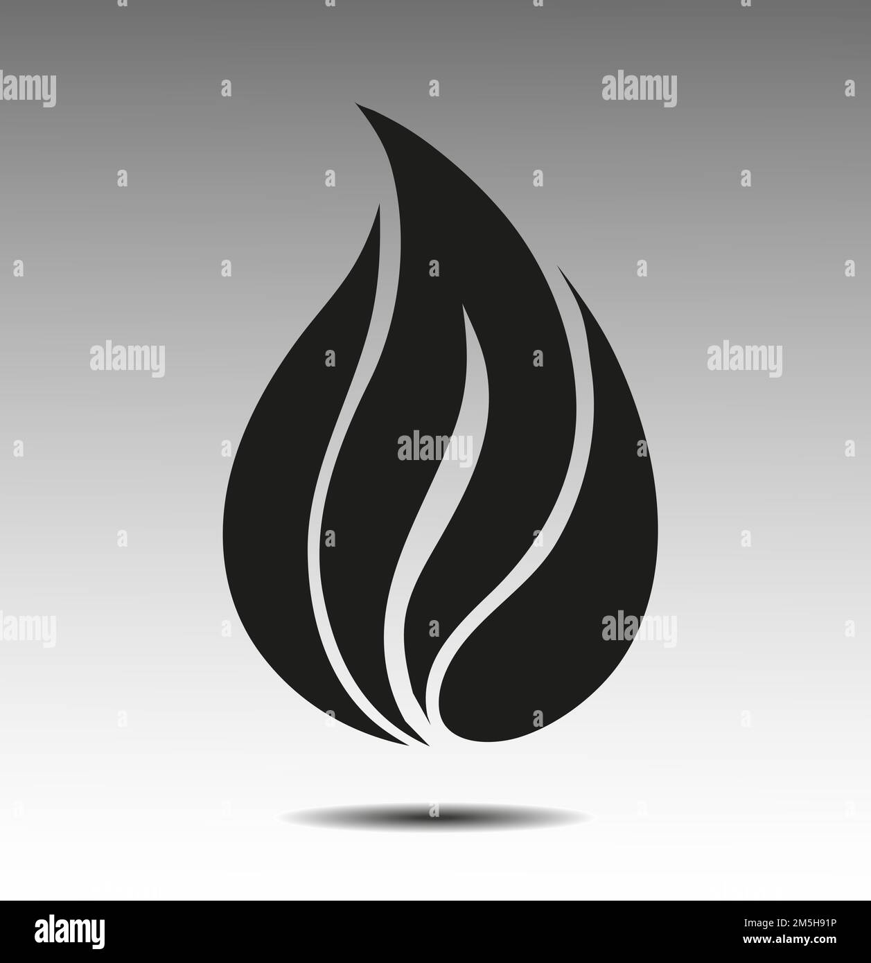 fire icon vector black Stock Vector Image & Art - Alamy