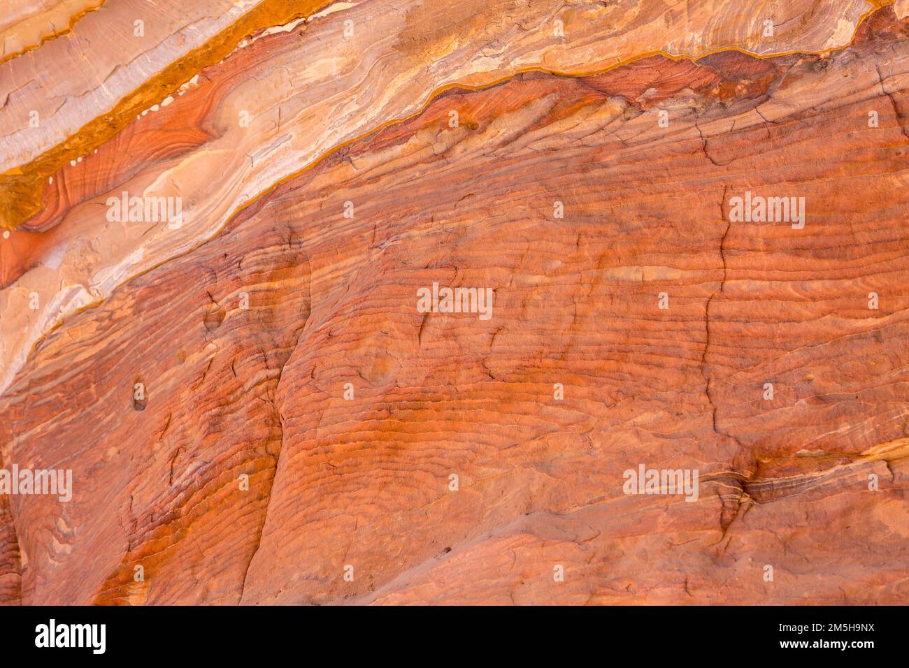 Multi-colored sandstone rock and mineral layers in ancient tombs of ...